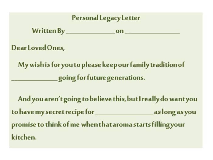 How To Write a Personal Legacy Letter (Ethical Will) - HubPages