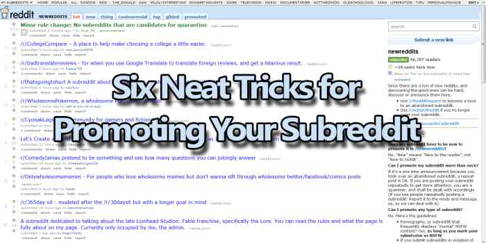 6 Neat Tricks on How to Promote a Subreddit - HubPages