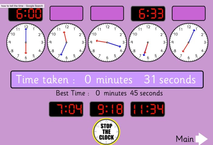 Telling Time Interactive Games - 8 Fun-filled Ways for Learning to Tell ...