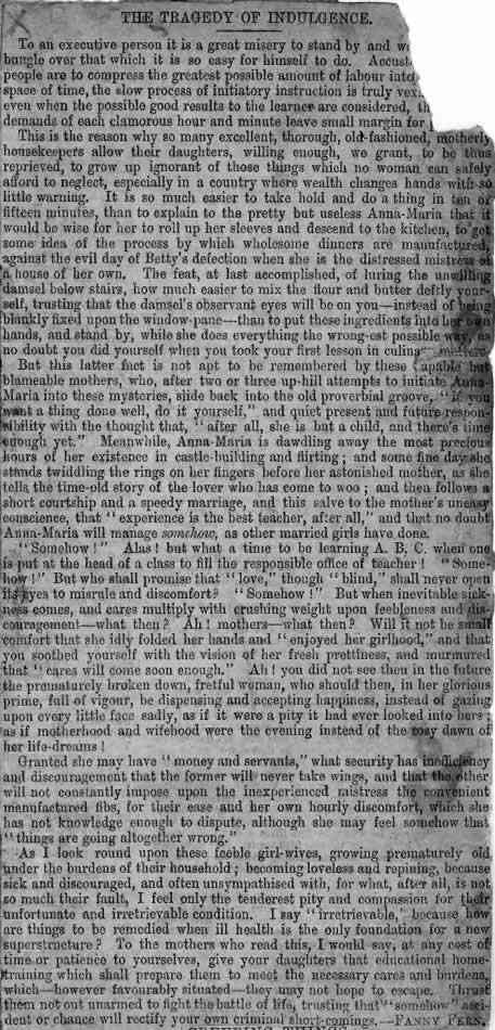 Fanny Fern 1811-1872: Famous American 19th Century Woman Newspaper ...