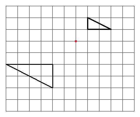 How to enlarge a shape by a negative or minus scale factor from a ...