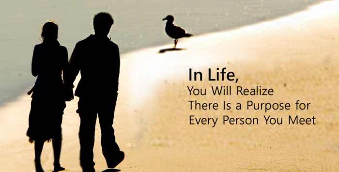 In Life, You Will Realize There Is a Purpose for Every Person You Meet ...