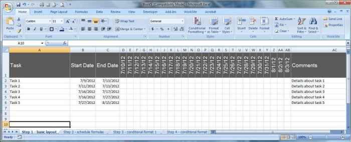 Creating an Excel Schedule Template - HubPages
