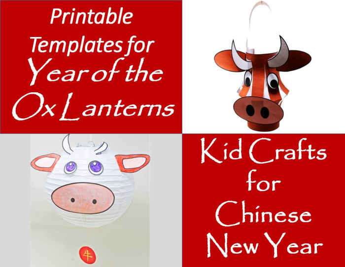 Year-of-the-Ox Lanterns for the Chinese New Year (Printable Templates ...