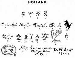 Delft Pottery Marks and History and Information - HubPages