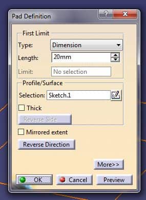 Catia V5 Tutorials for Beginners: Catpart: Using the Pad and Pocket Commands - HubPages