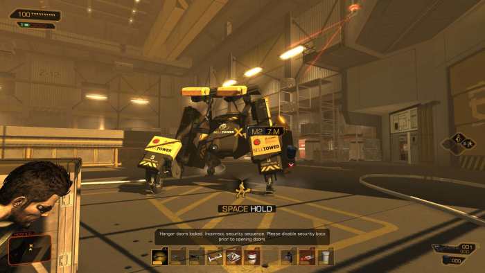 Deus Ex Human Revolution Disabling the Bots to Open the Hangar Bay ...