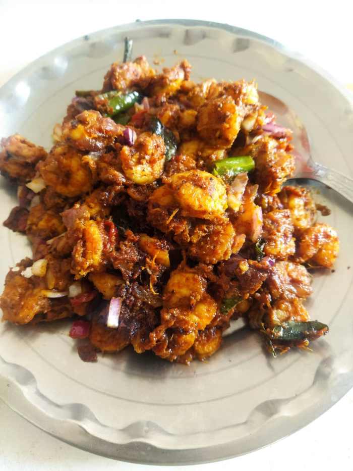 South Indian Tawa Prawn Recipe - Delishably