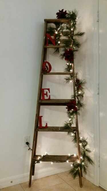 30+ DIY Christmas Ladders Ideas to Turn Your Home Into a Winter ...