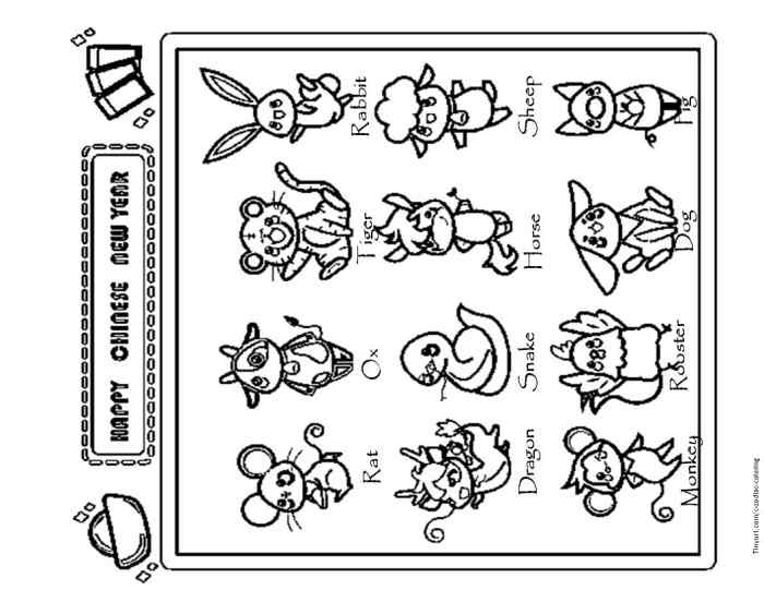 Printable Chinese Zodiac Coloring Sheets - HubPages