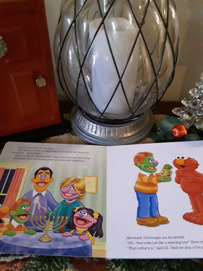 Dreidel Game With Elmo From Sesame Street in Board Book for Celebrating ...