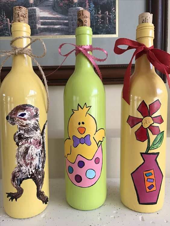 75+ Adorable Easter Wine Bottle Crafts for an Egg-Cellent Spring ...