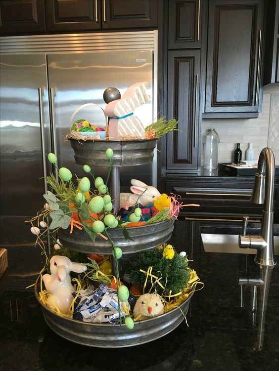 45+ Super Adorable Easter Tiered Tray Ideas that will have you Hopping ...