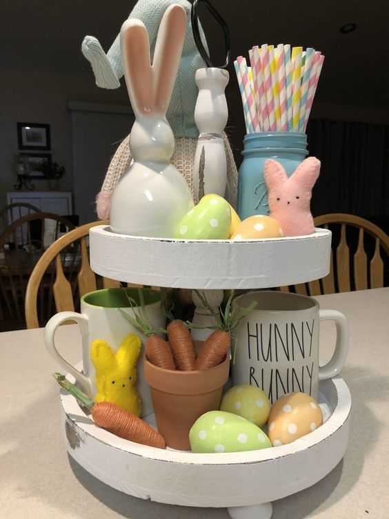 45+ Super Adorable Easter Tiered Tray Ideas that will have you Hopping ...