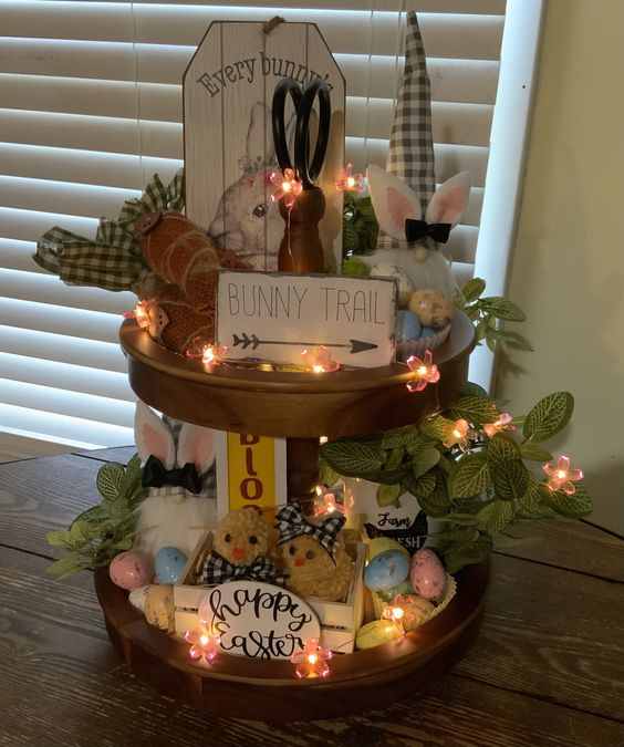 45+ Super Adorable Easter Tiered Tray Ideas that will have you Hopping ...