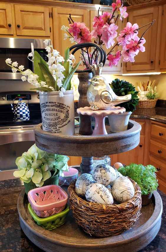 45+ Super Adorable Easter Tiered Tray Ideas that will have you Hopping ...