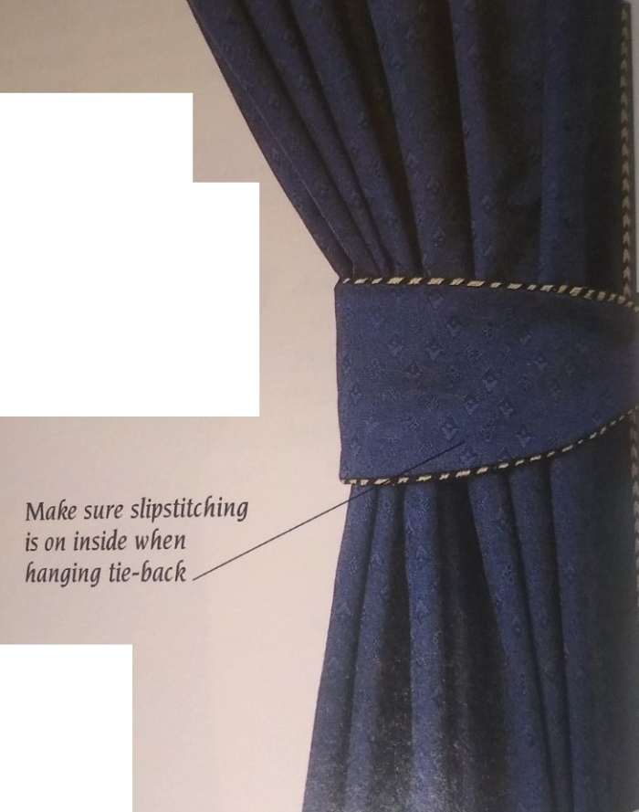 Tie-Backs: Crescent Tie-Backs with Corded Edge & Bow-Trimmed Tie-Back ...