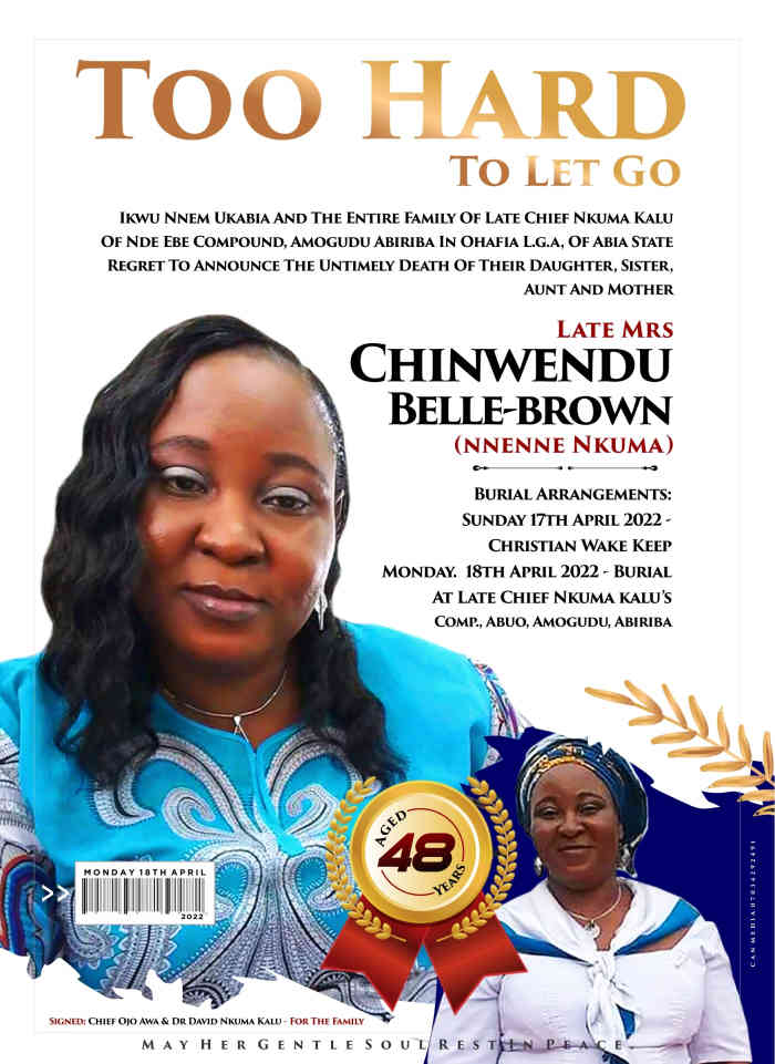 The Biography of an Immortal Chinwendu Belle Brown (Nnenne Nkuma ...