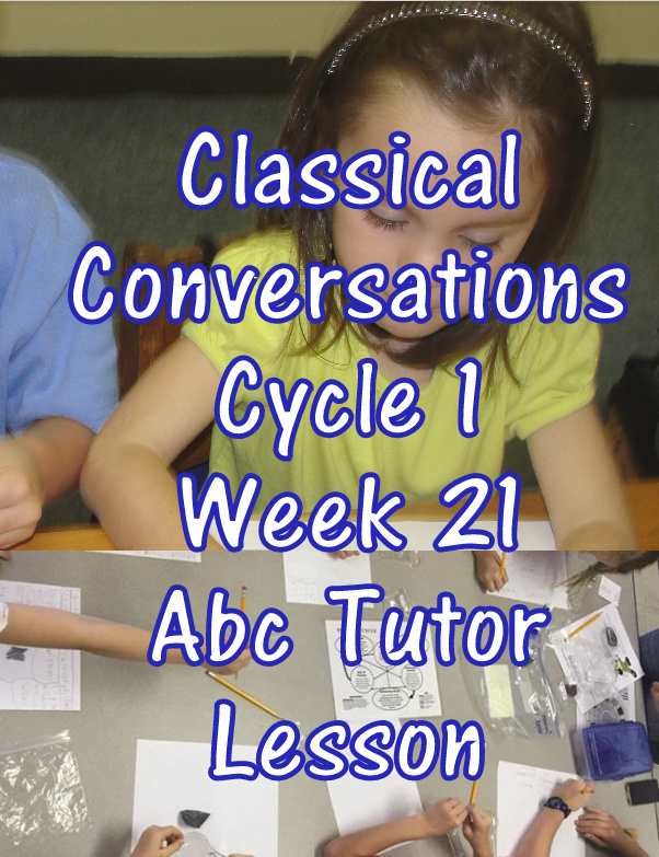 CC Cycle 1 Week 21 Lesson Plan for Abecedarian Tutors - HubPages