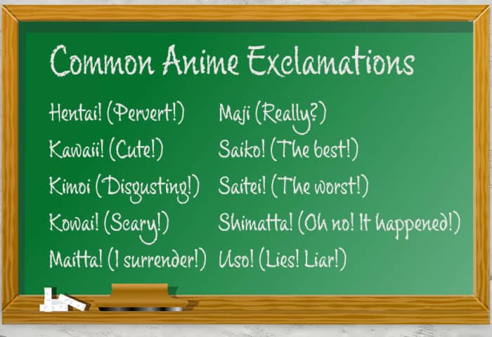 The Epic List of 250 Anime Words and Phrases (With Kanji!) - HubPages