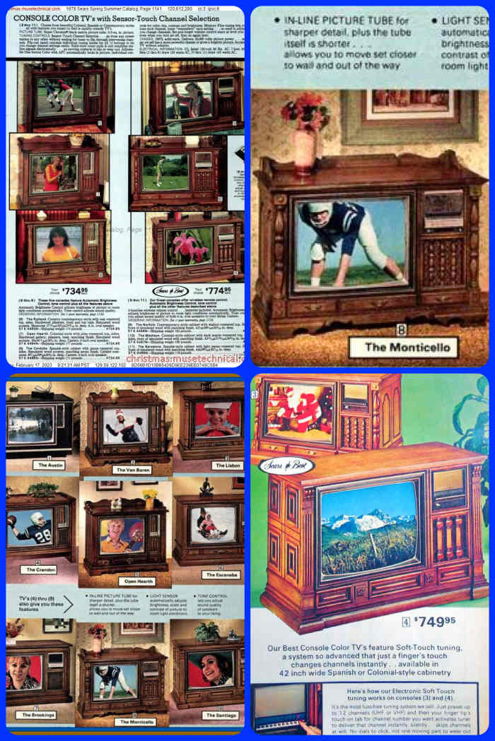 Sears and Roebuck Color Console Television made January 1978, Sears ...