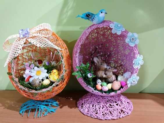 35+ Adorably Cute String Egg Easter Basket Ideas - HubPages