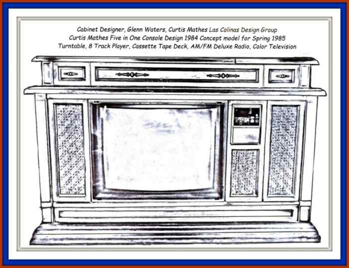 1985 Curtis Mathes Five in One Television Console Model K2675RK, Curtis ...