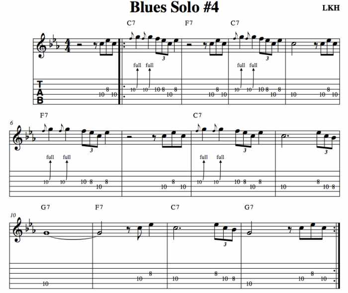 Blues Guitar Lessons • Pentatonic Soloing • Part 3 • Chords, Tab, Video ...