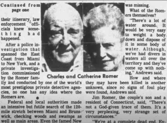 The Mysterious Disappearance of Charles and Catherine Romer - HubPages