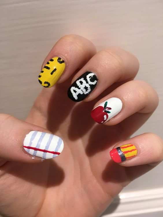 30+ Cute Back to School Nail Art for Girls - HubPages