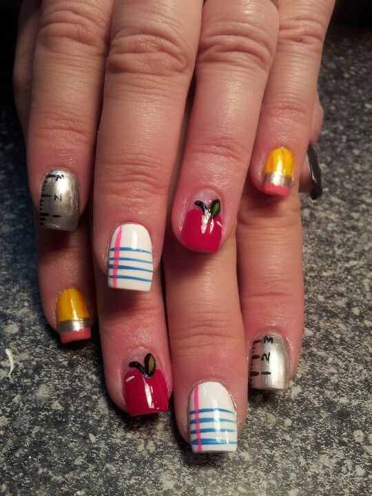 30+ Cute Back to School Nail Art for Girls - HubPages