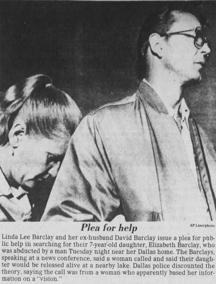 Elizabeth Barclay: Texas Rangers Still Hunting for 7-Year-Old's Killer ...