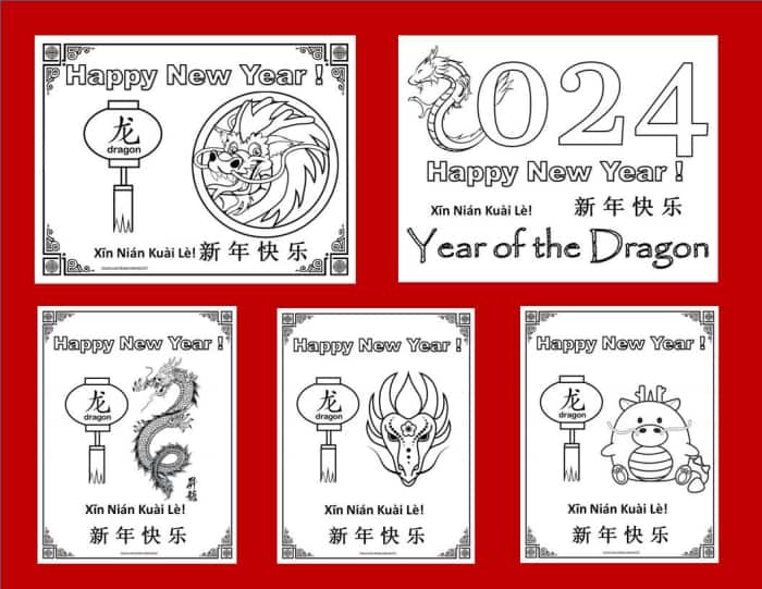 Printable Coloring Pages for the Chinese New Year: Year of the Dragon ...