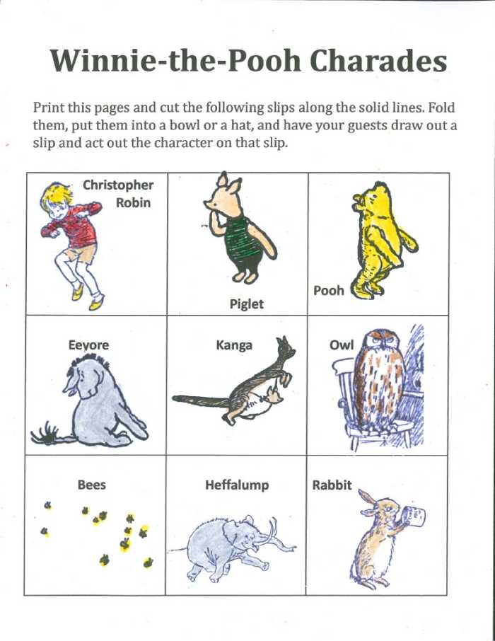 8 Printable Classic Winnie-the-Pooh Games for Parties and Celebrations ...