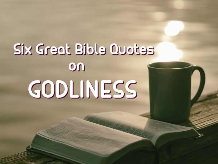 Six Great Bible Quotes on Godliness - HubPages