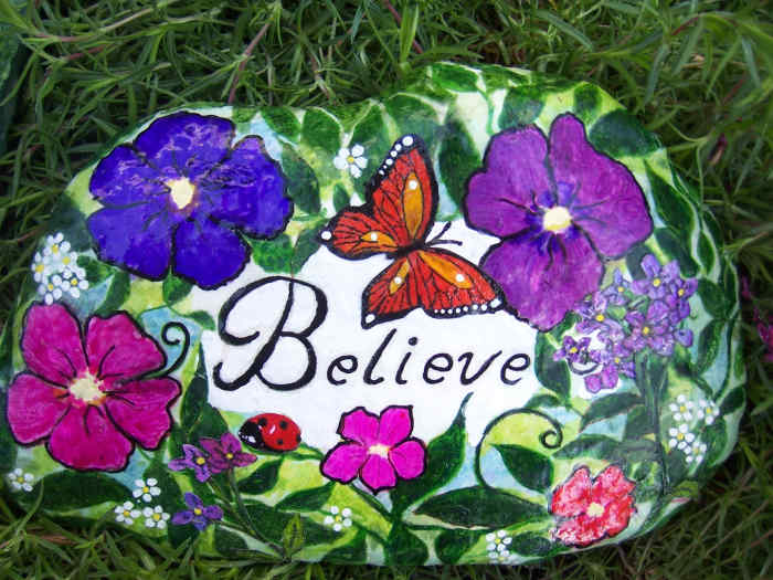 Hand-Painting Garden Rocks: Flowers and Fairies - HubPages