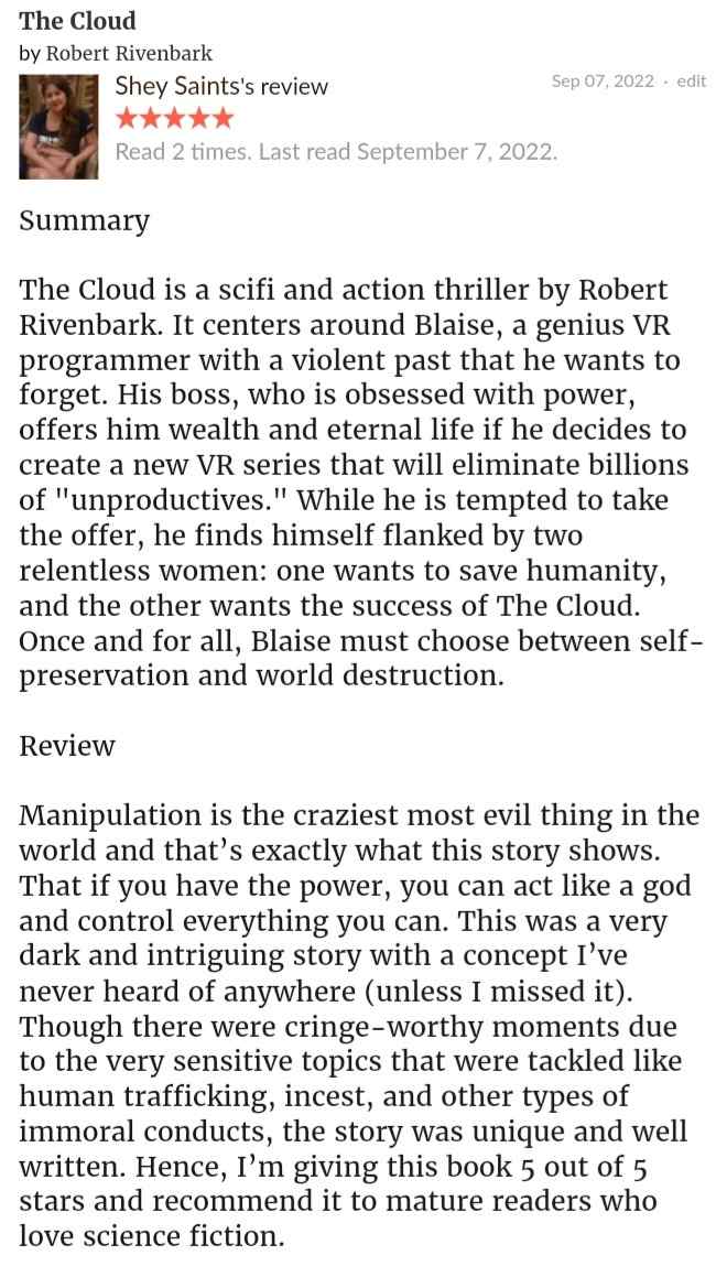 The Cloud: Interview With Author Robert Rivenbark - HubPages