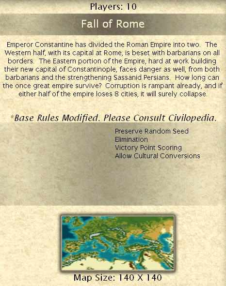Civilization III: How to Play as Rome in Fall of Rome on Sid Difficulty ...