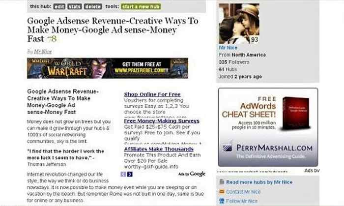 Google Ad Sense - Google Money - Adsense Income - HubPages