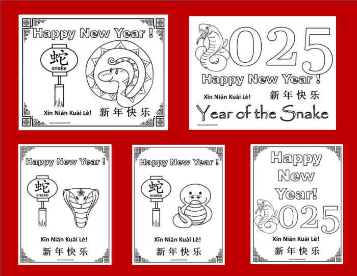 Printable Coloring Pages for Chinese New Year: "Year of the Snake ...