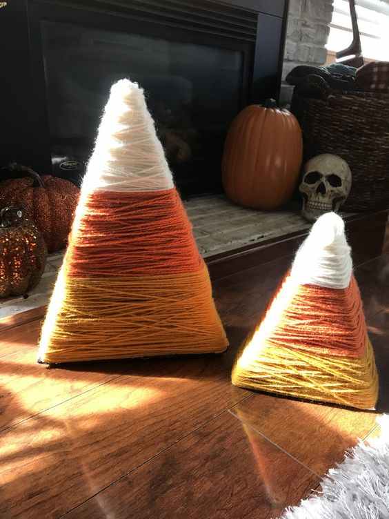 35+ Cute Candy Corn Crafts and Decorations for Fall and Halloween ...