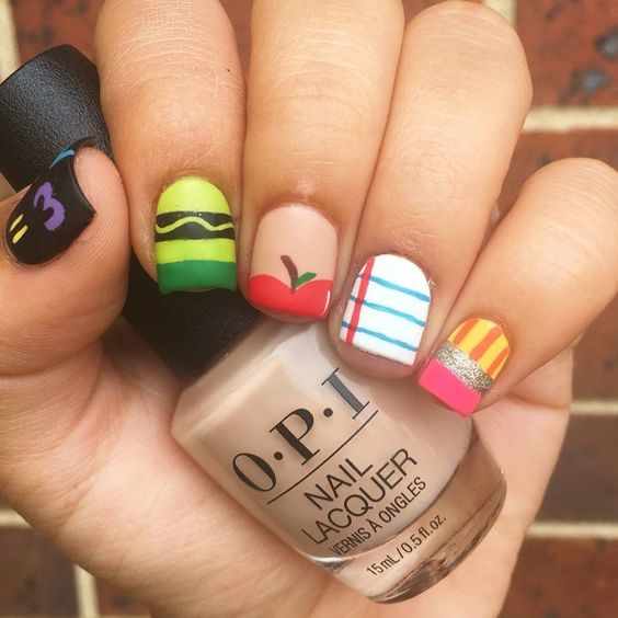 40+ Cute Back to School Nail Art for Girls - HubPages