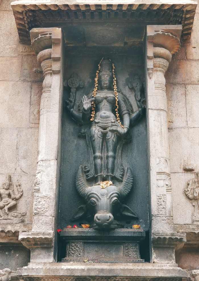 Different forms of Durga, the Mother Goddess in temple decorations of ...