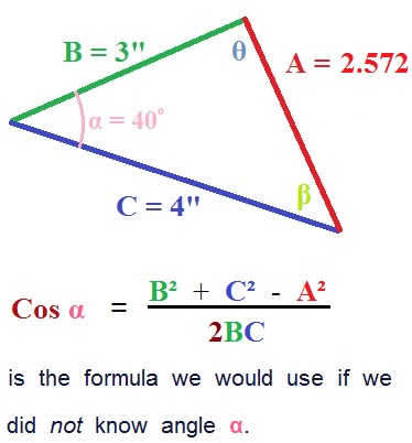 The Wonder and Amusement of Triangles - Part Four : The Cosine Rule ...