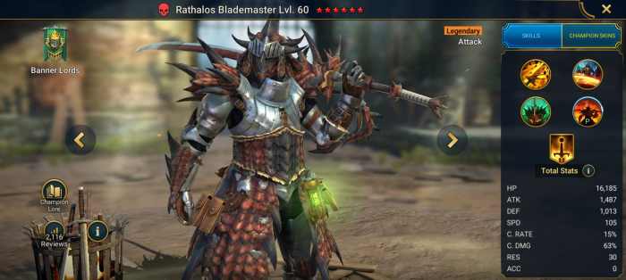 "Raid Shadow Legends" Champion Guide: Rathalos Blademaster - HubPages