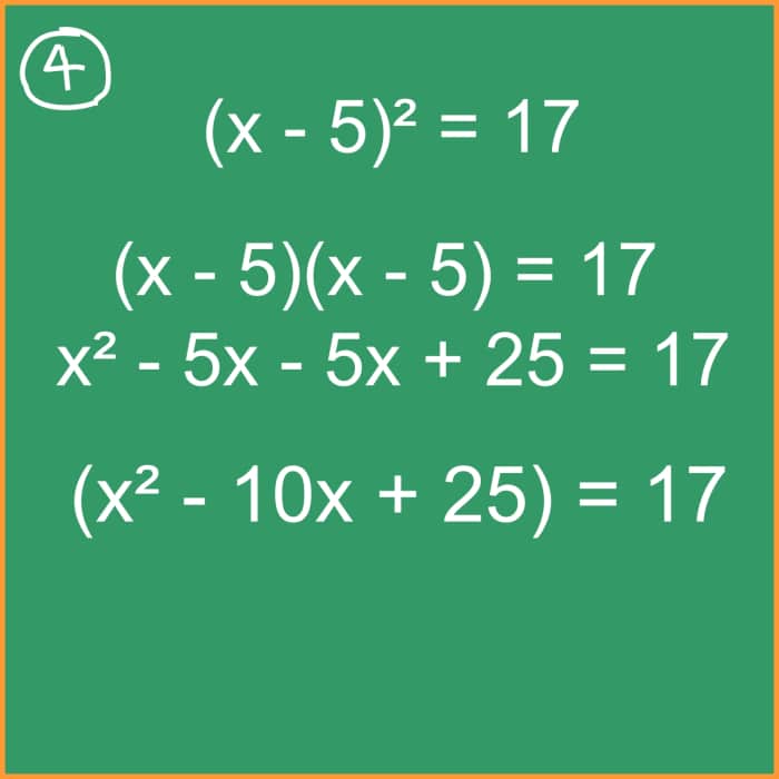 Algebra: Completing the Square to Solve Quadratic Equations - HubPages