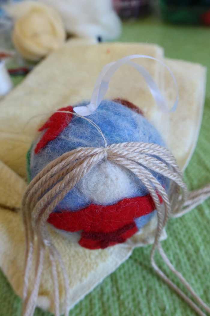 How to Make a Needle Felted "Hands Around the World" Christmas Ornament ...