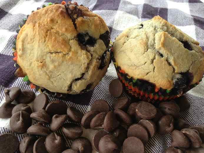Homemade Christmas Breakfast Chocolate Chip Blueberry Cornbread Muffins ...