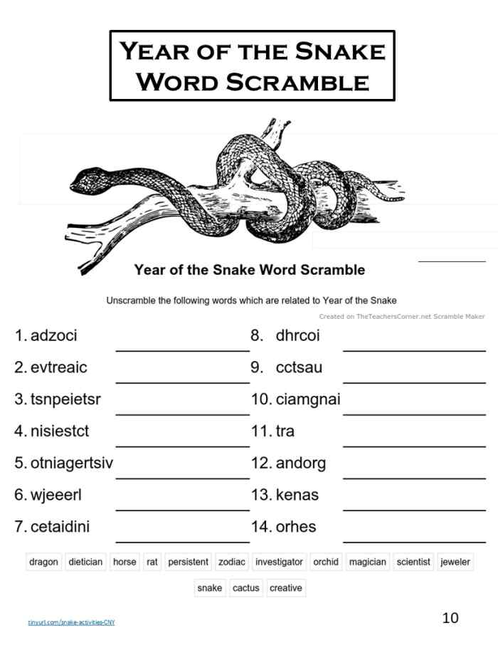 Printable Children’s Activity Sheets for the Chinese Zodiac Year of the ...