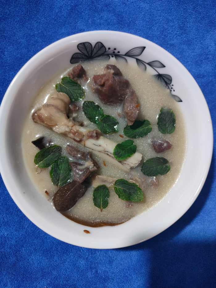 White Mutton Curry Prepared by Two Methods First Easy and Second ...